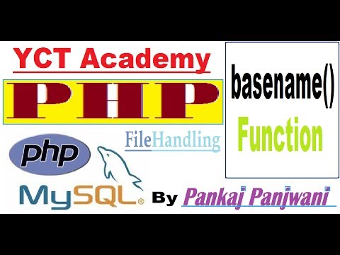 Learn PHP in Hindi basename function File Handling - Mind Luster