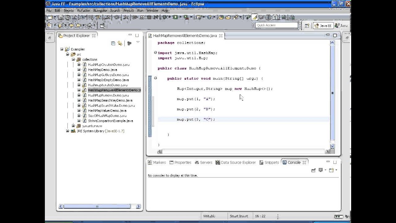 Java Example to remove all elements from Hashmap in  java