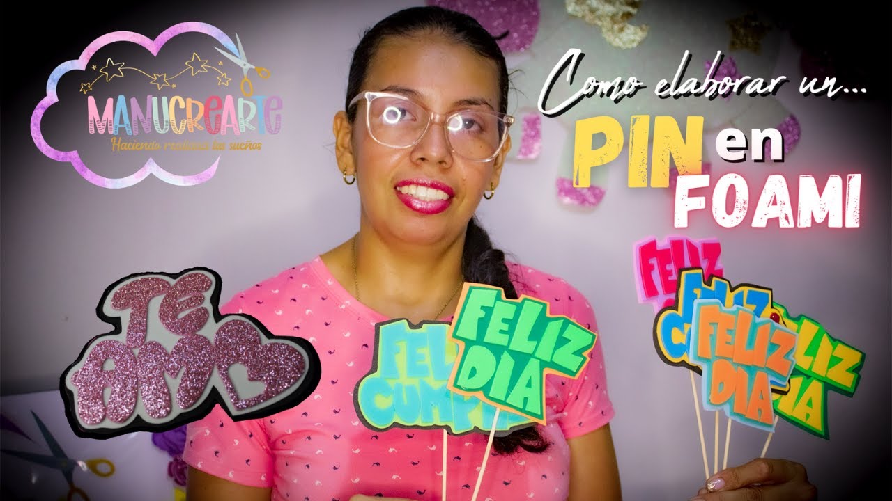 COMO ELABORAR UN PIN EN FOAMI ESCARCHADO