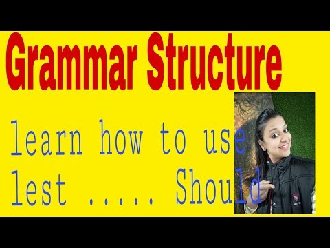 Learn how to use lest ..... should