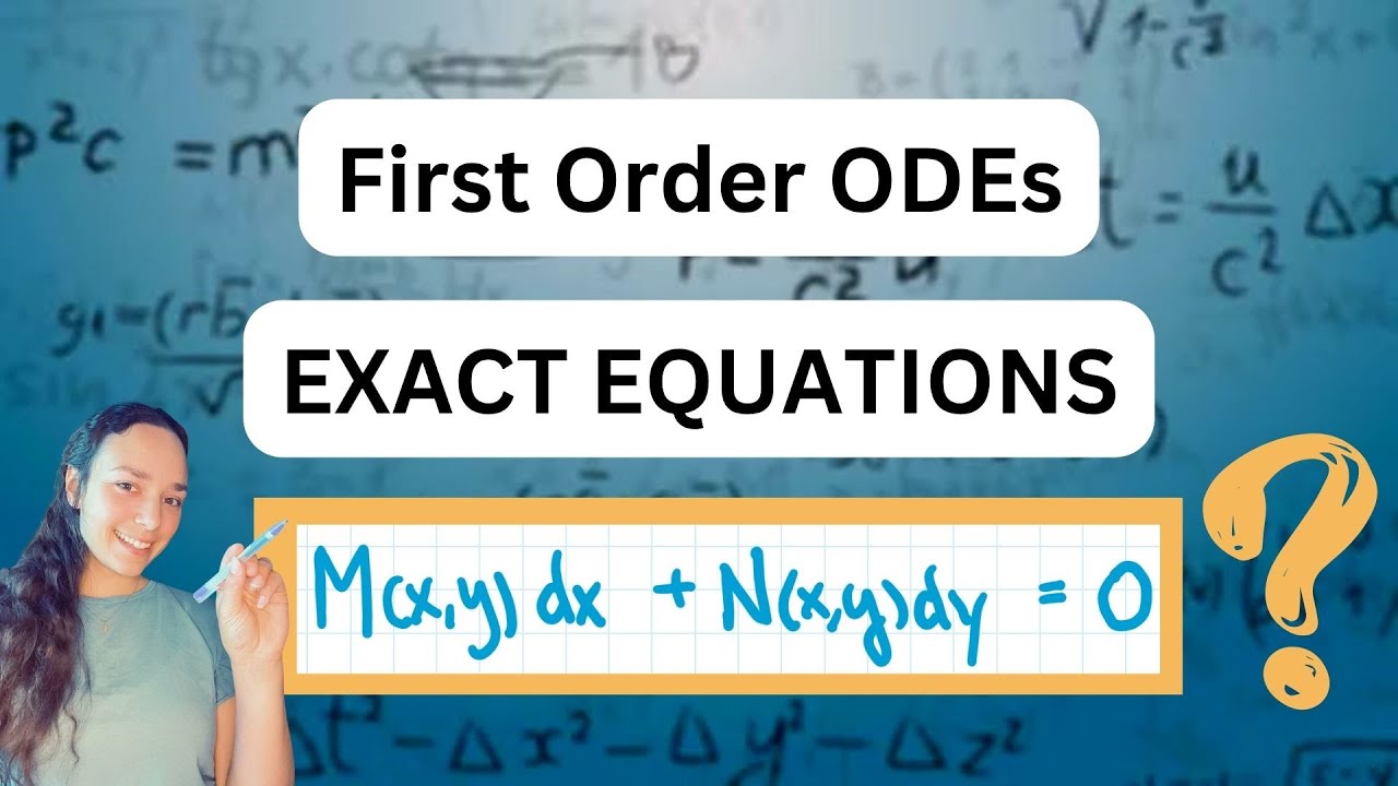 Exact Ordinary Differential Equations (ODEs) | How to Easily Solve First Order ODEs (3 Step Example)