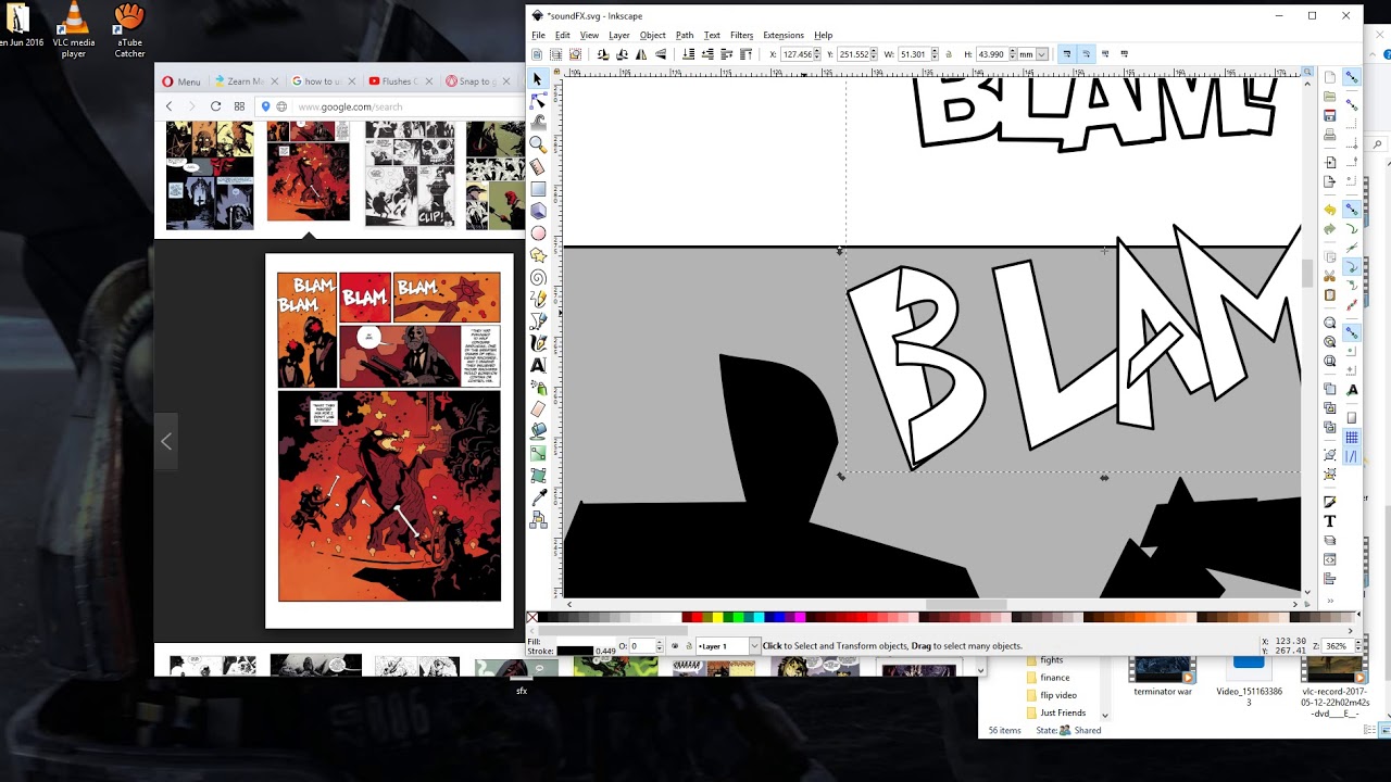 Comic Book Sound Effects in Inkscape