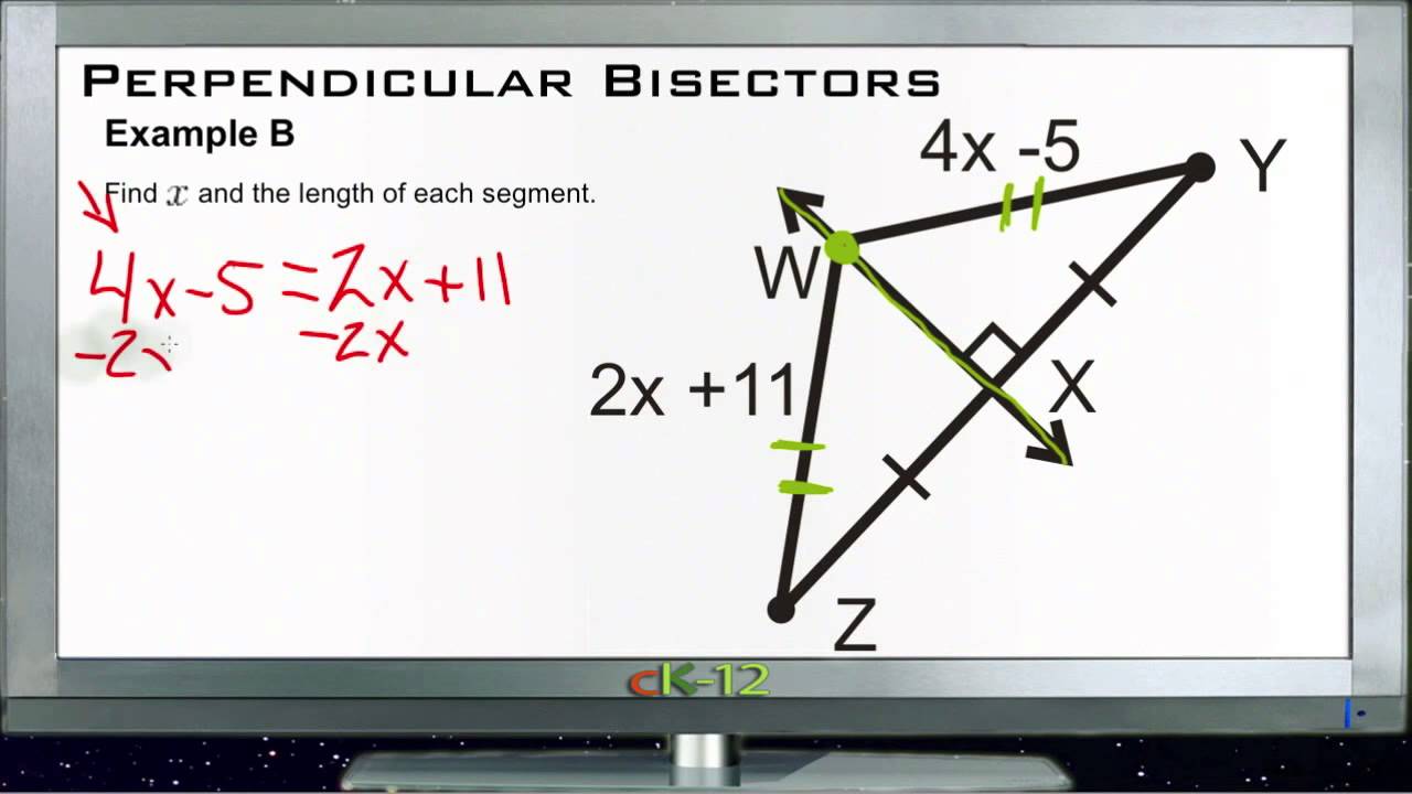 Perpendicular Bisectors: Examples (Basic Geometry Concepts)