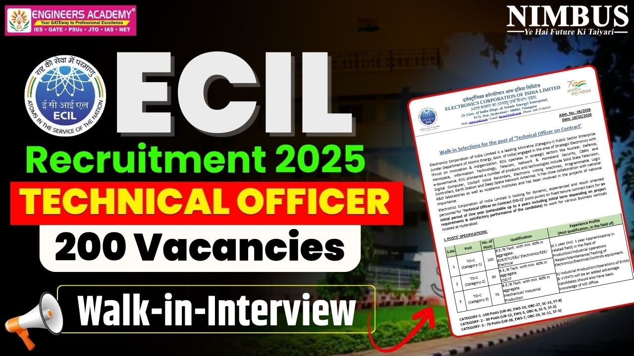 ECIL Recruitment 2026 | Technical Officer Vacancy |Latest Job Update |Full detailed Notification Out