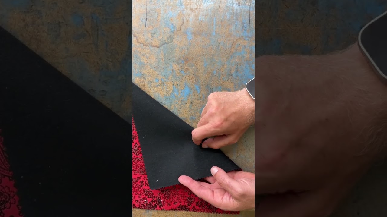 Paisley Faux Suede in Red / Black | Faux Leather Upholstery Fabric | Heavyweight | 54