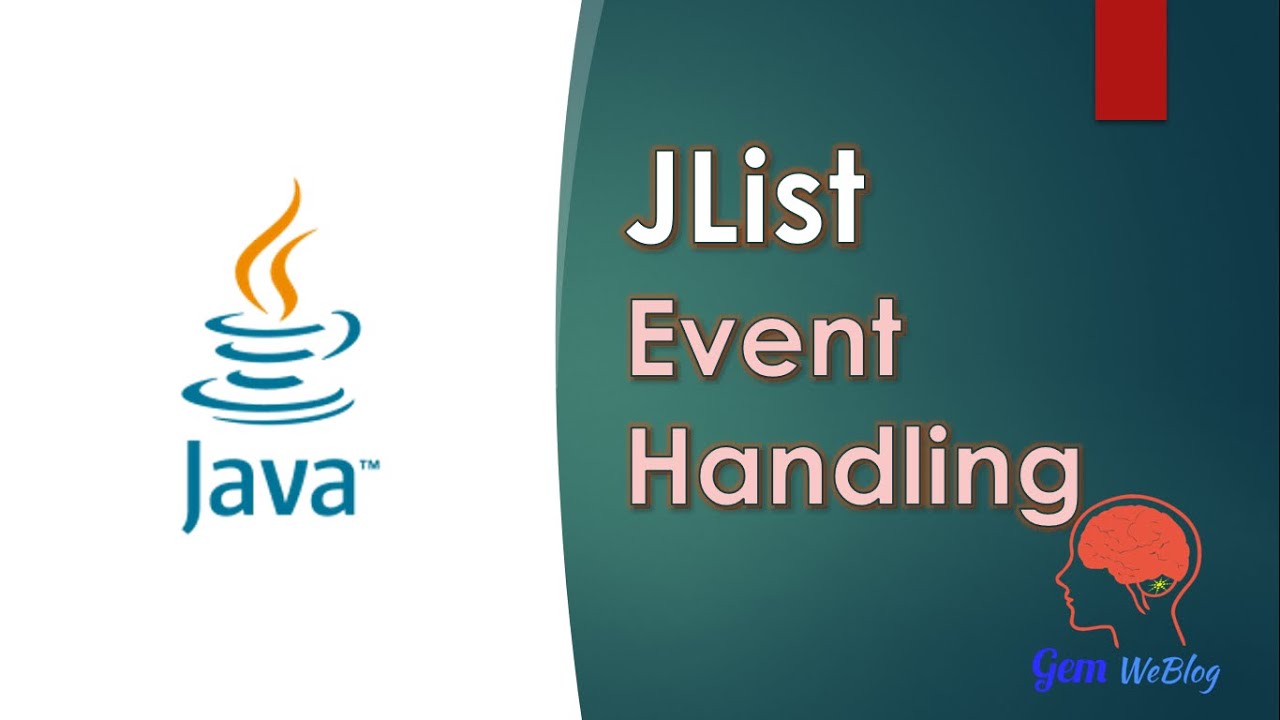 Java Swing GUI Part#23:JList Event Handling using ListSelectionListener interface+ListSelectionEvent
