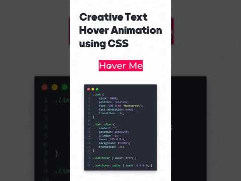 Text Hover Animation using CSS | #shorts