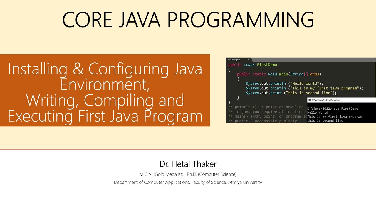 Installing, Configuring and Writing First Java Program