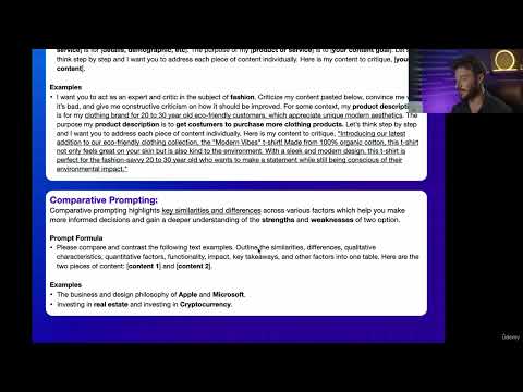 Comparative Prompting Video Lecture - ChatGPT for Everything: How to Use ChatGPT? - Software ...