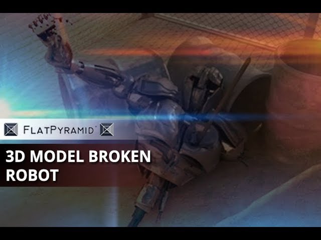 Broken robot 3D Model - FlatPyramid