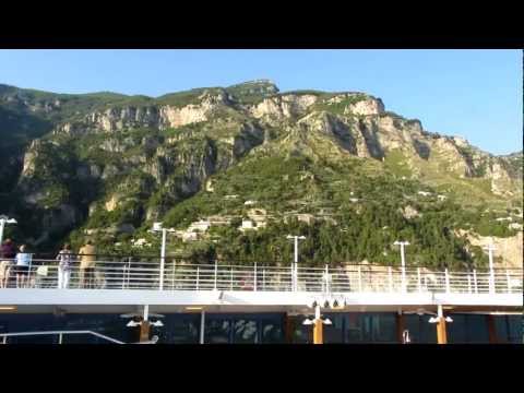 Cruising past Amalfi coast, on Oceania Nautica