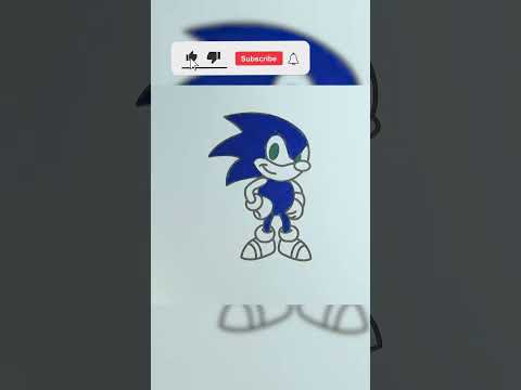 How to Paint Sonic Coloring Page - #shorts #shortvideo #coloring #painting #paintingvideoforkids