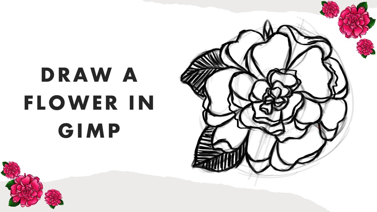 How to Draw in GIMP: Flower Drawing Tutorial