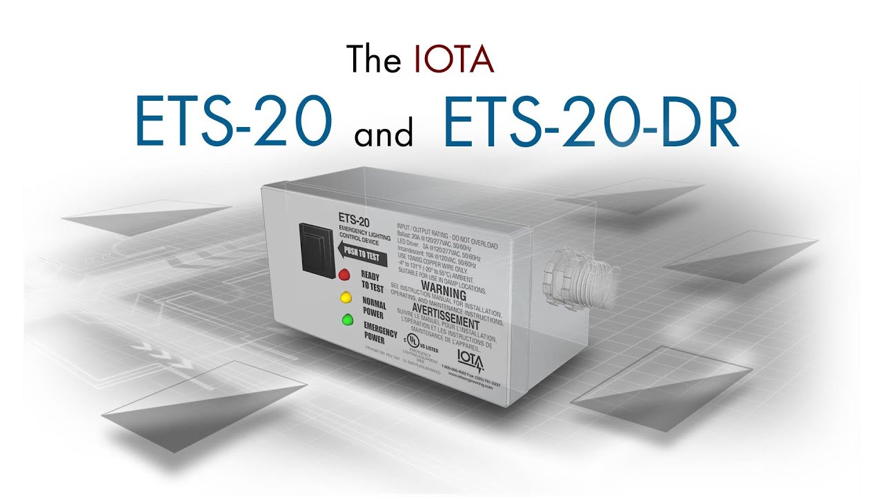 Enhanced Emergency Lighting Control and Energy Savings with the IOTA ETS-20 and ETS-20-DR
