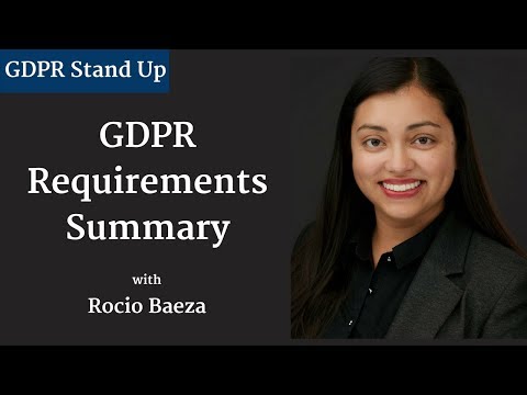 003 - A Quick Summary of GDPR Requirements