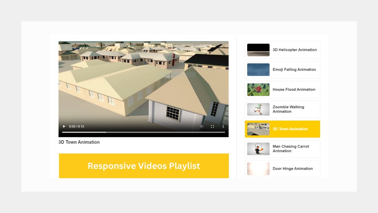 Responsive Video Playlist | How to create Video Playlist using HTML CSS JavaScript