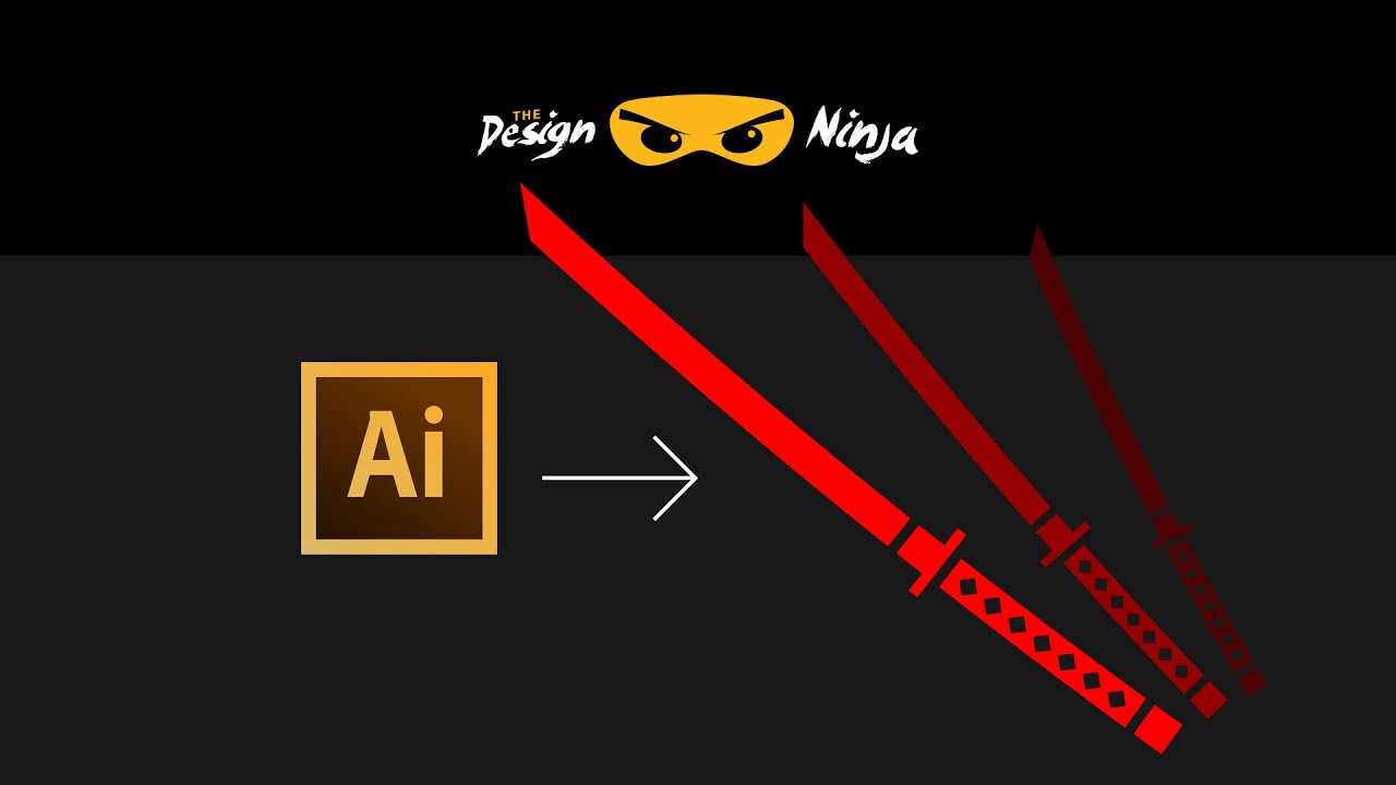 How To Make A Vector Sword Logo Icon in Illustrator: DESIGN NINJA #7
