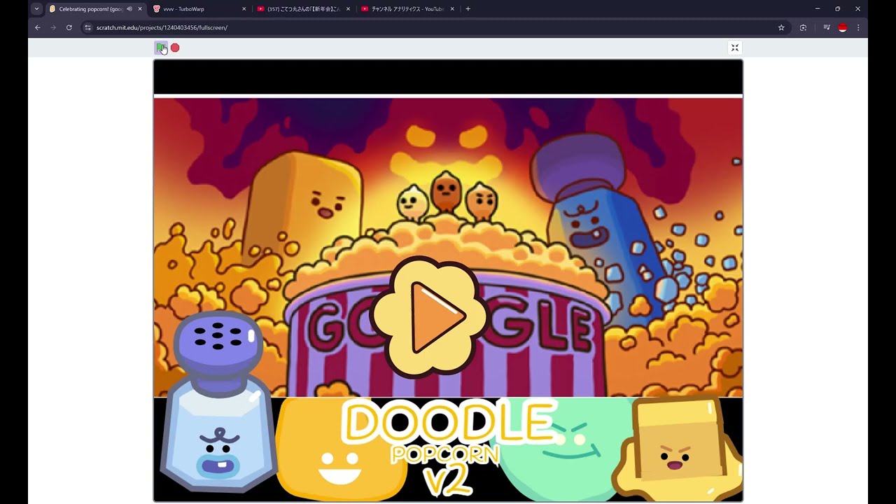 google doodle popcorn! floor 10