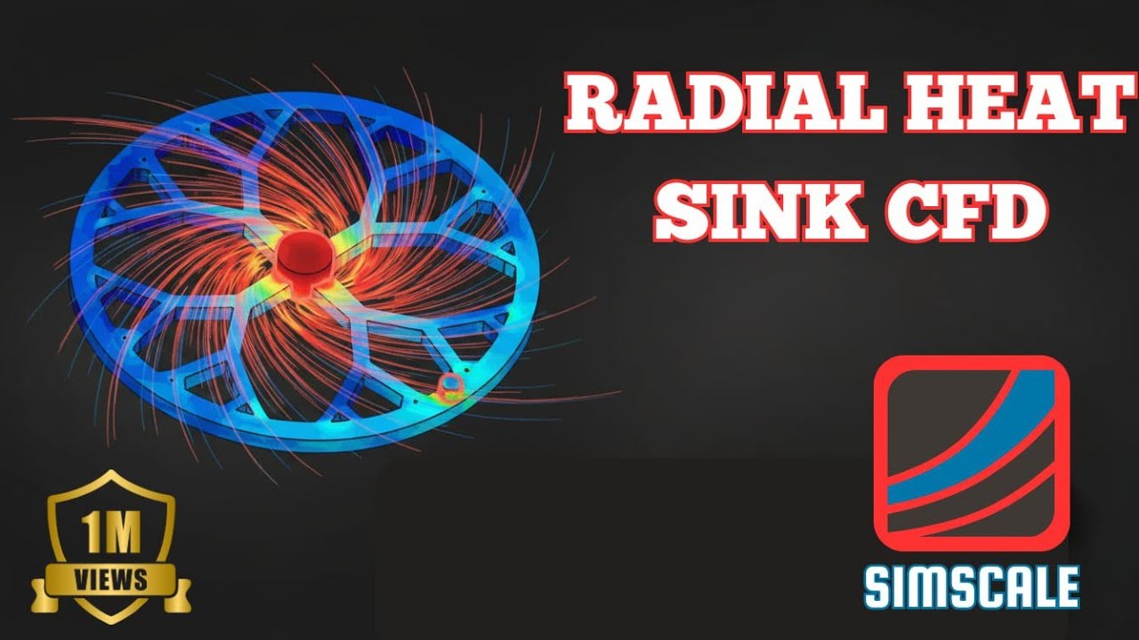 CFD Analysis of Radial Heat Sink |  Water Simulation in SimScale