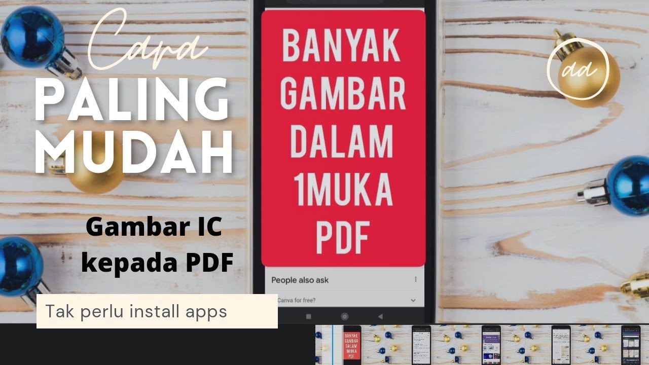 CARA TUKAR GAMBAR IC KEPADA PDF GUNA PHONE JE