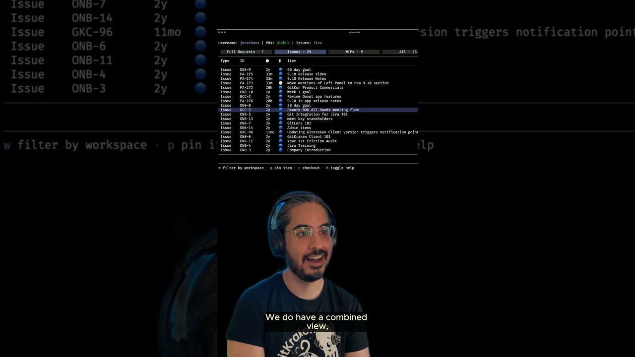 View Issues and Pull Requests in your Terminal 📋 ✅ #GitKraken #shorts