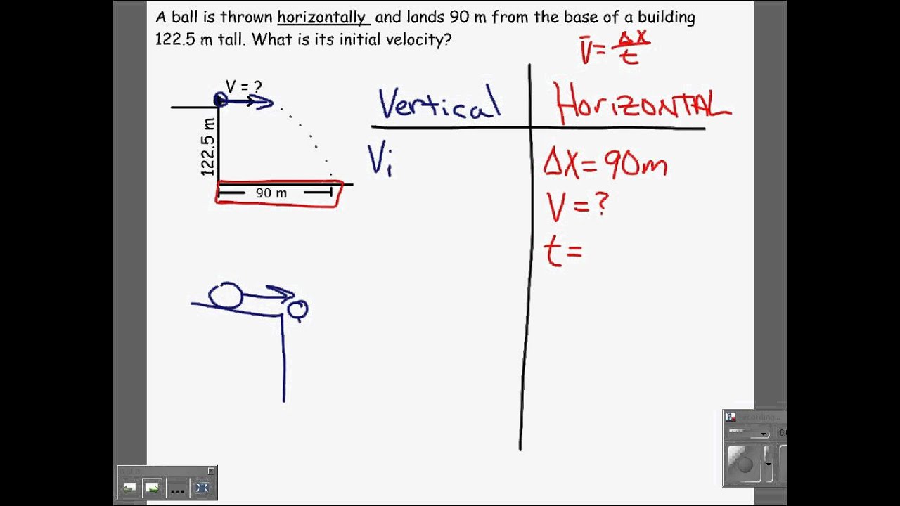 Two Dimensional Motion Example Problem 2