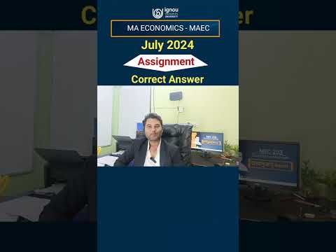 IGNOU MA ECONOMICS MAEC Assignment Solutions July 2024-25 session