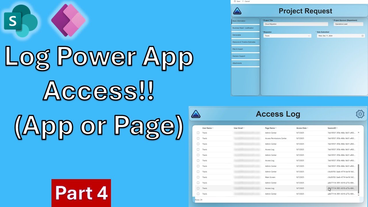 Power Apps Access Log: Built from Scratch! Track Screen Visits with SharePoint Online + Canvas App