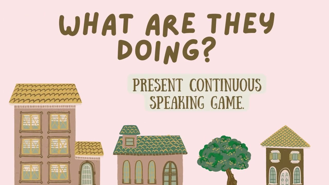 What are They Doing? Present Continuous Speaking Game | English Task