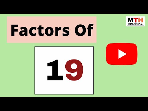 Factors of 19 || Prime Factors of 19