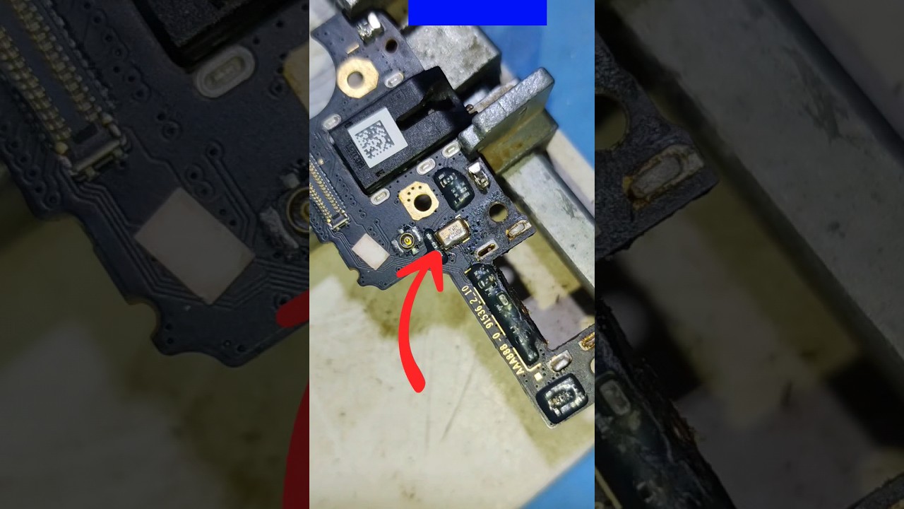 Mobile realme c25 Mic Audio fix Remove #soldering #mobilerepair #shortsvideo