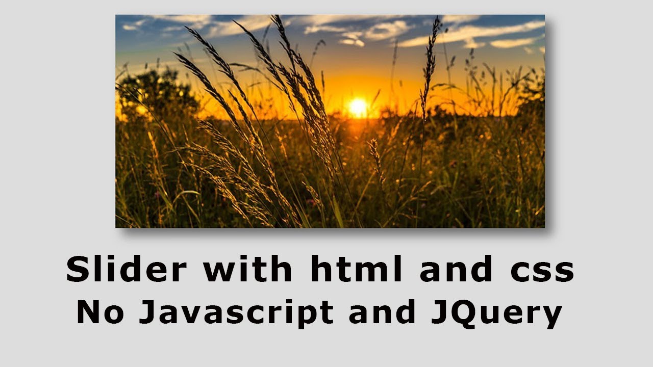 Carousel Slider with html and css | No javascript or jquery | Image slider with css