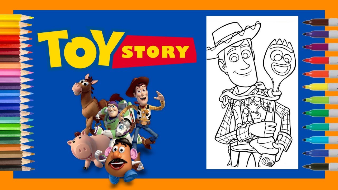 How To Color | Toy Story Woody and Forky | Markers