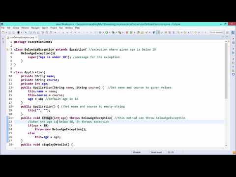 Learn Java Essentials User defined exceptions - Mind Luster