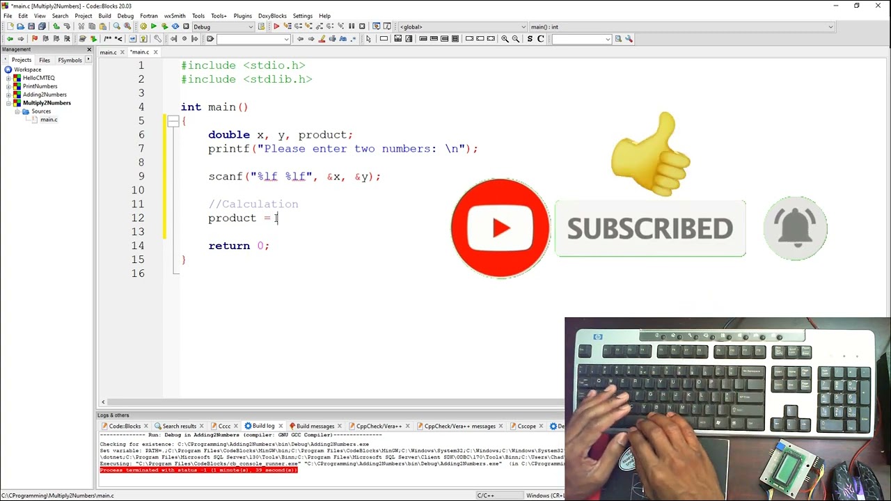 4. How to Multiply 2 floating  point numbers in C - Programming Learning by Coding
