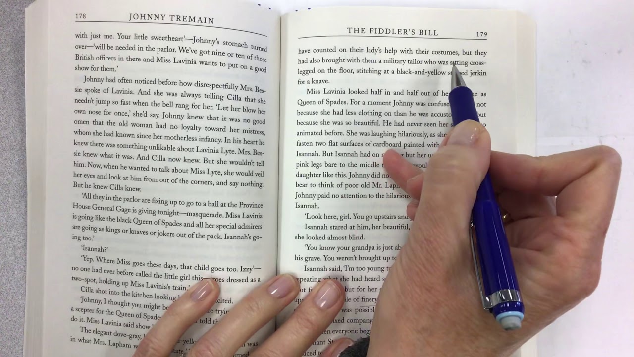 Johnny Tremain by Esther Forbes, illustrated by Lynd Ward, ch 7. Sec. 5 read aloud