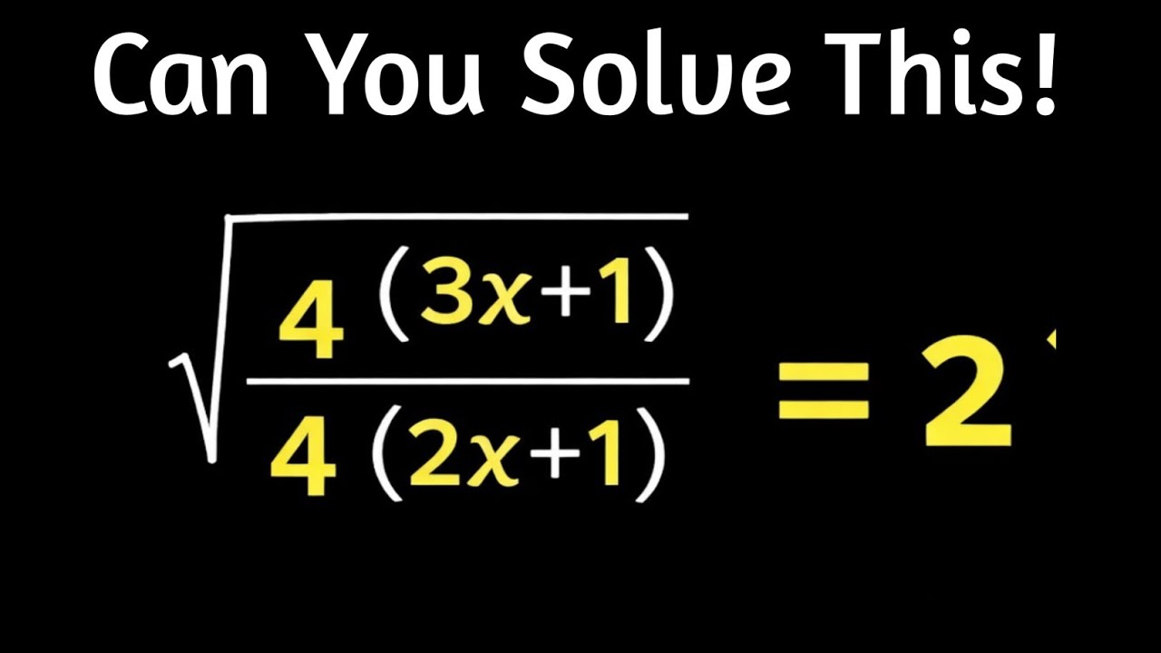 The Math Question That Stumps Everyone || Math Challenge For You 👈