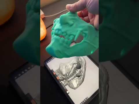 AboveWongArt Oni Mask#1 STL Print file available on cults3d and kawaiiwong.com #shorts