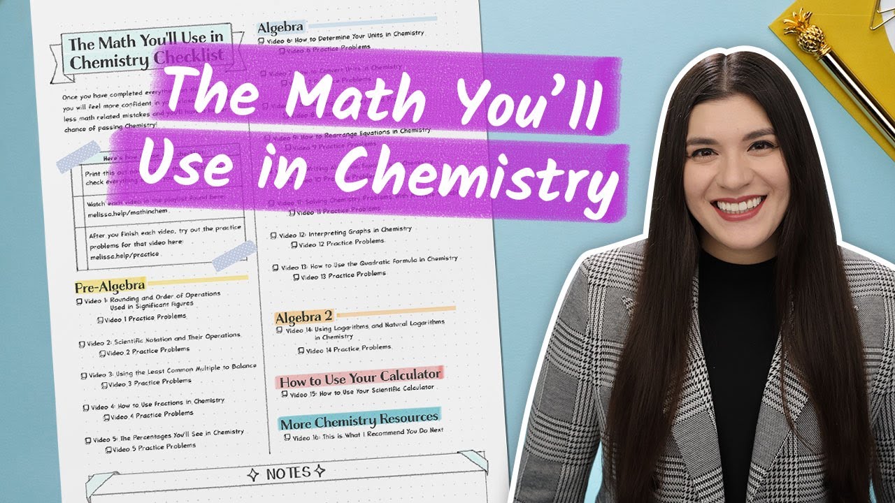 The Math You'll Use in Chemistry