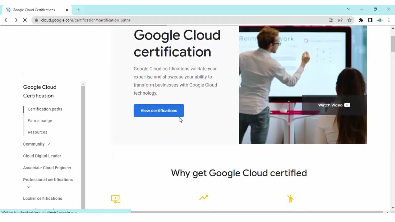 Google Cloud certification path