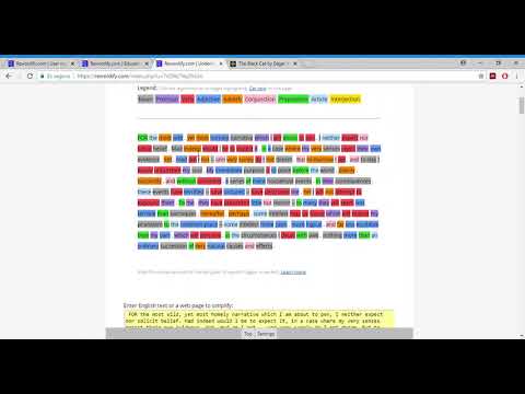 Rewordify.com: A reading comprehension tool for educational purposes.