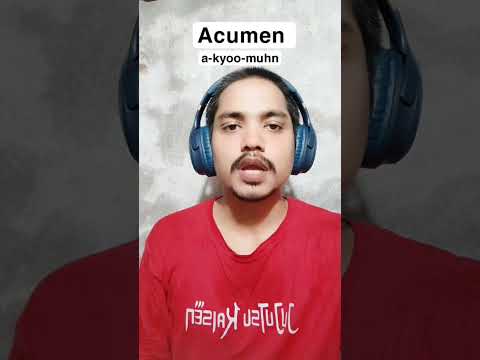 Acumen:- The ability to make good judgements and take quick decisions. #AcumenMeaning&Pronunciation