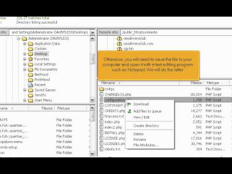 How to Change the Joomla Directory Using FTP