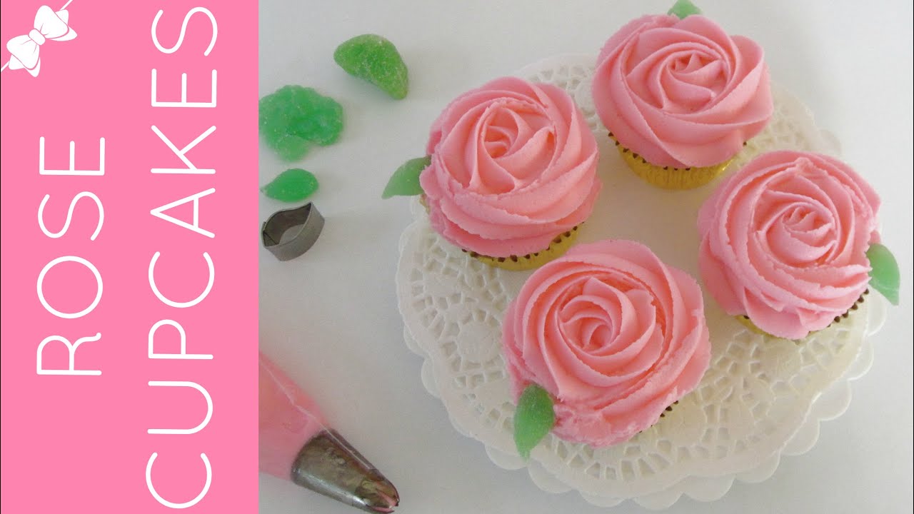 How To Pipe Easy Rose Swirl Cupcakes // Lindsay Ann Bakes