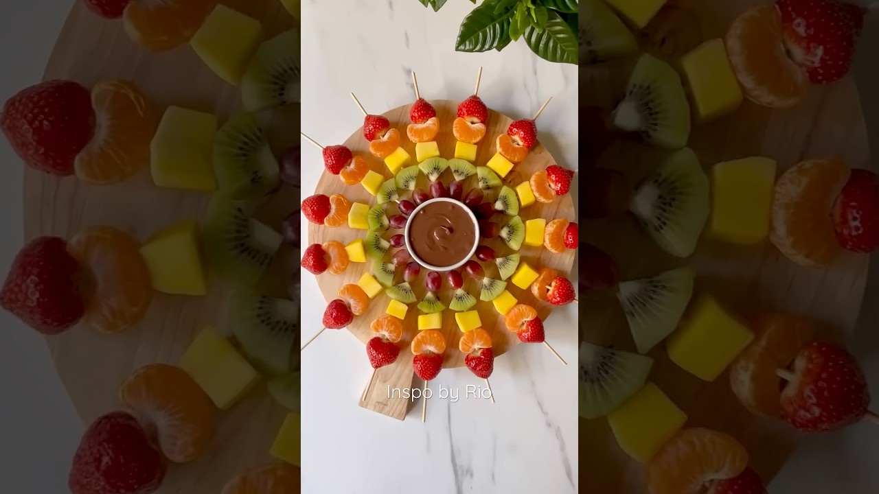 How to Make a Stunning Rainbow Fruit Skewers Platter 🌈🍓 | Easy & Healthy Snack Idea!