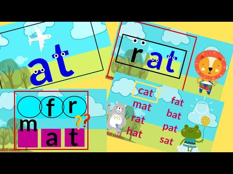 3 letter words / Blending words with 'at' family.
