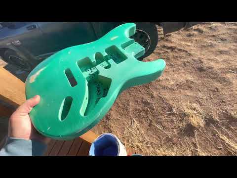 Custom Strat Body - Candy Pearl Green - Relic | Reverb
