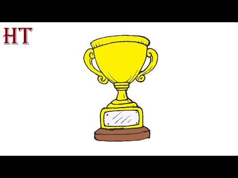 How To Draw A Trophy Step by Step – I'm Youtuber – Follow my videos to ...