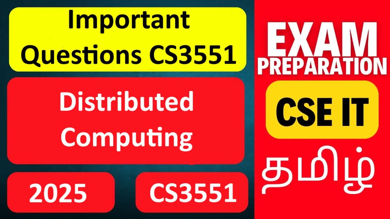 CS3551 Distributed Computing Important Questions | Anna University 2025 | Unit-Wise Exam Guide