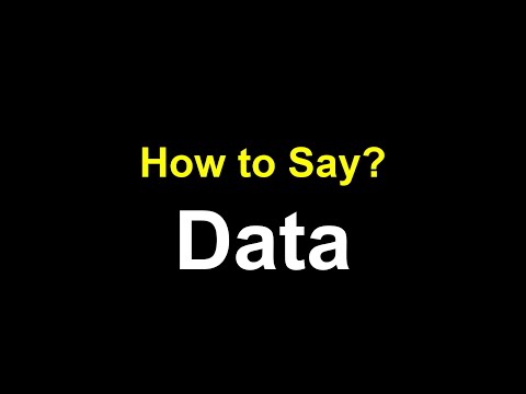 How to Pronounce Data Correctly (American & British Accent)